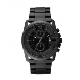 Diesel, Watch, Timepiece, Diesel Mens Black Master Chief Watch